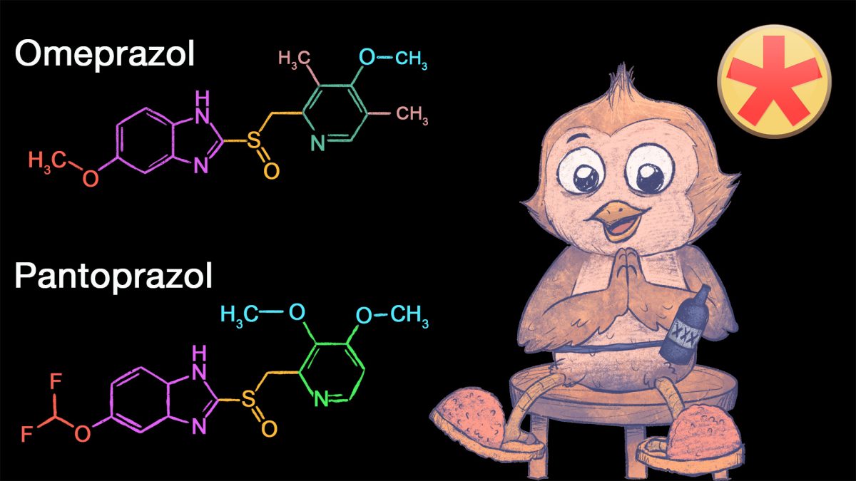 PPI Strukturformel - lernen mit den Eselsbrücken von Meditricks: Pharmazie